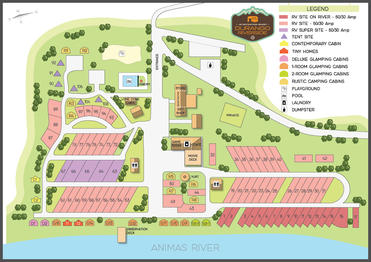 Park Map | JW Destinations Resort | Durango, CO
